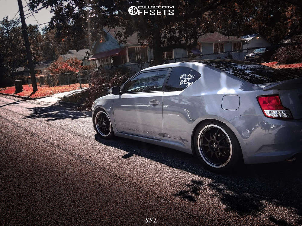 2013 Scion TC with 18x7.5 38 Enkei J10 and 225/45R18 Forceum Hexa-r and ...