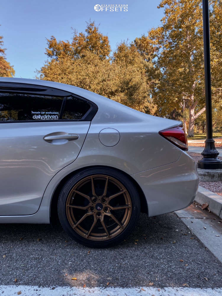 2013 Honda Civic with 18x8.5 35 Option Lab R716 and 215/45R18 Hankook ...