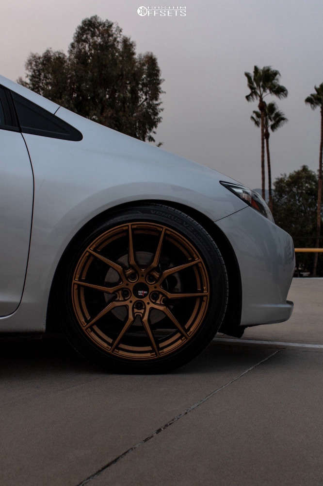 2013 Honda Civic with 18x8.5 35 Option Lab R716 and 215/45R18 Hankook ...