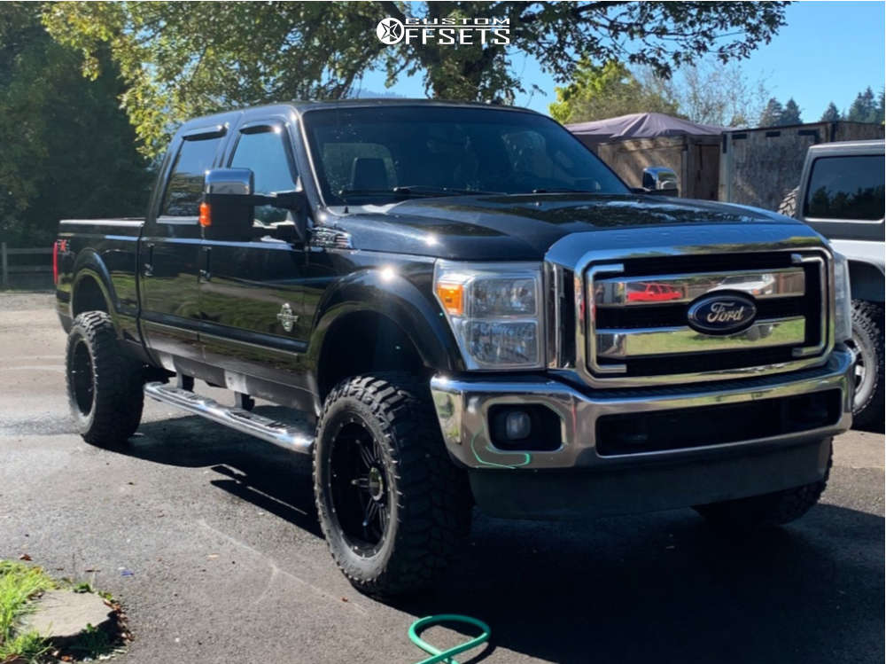 2011 Ford F-350 with 20x10 -25 BMF Roulette and 35/12.5R20 Mastercraft ...