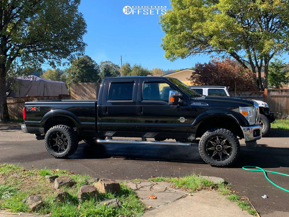 2011 Ford F-350 with 20x10 -25 BMF Roulette and 35/12.5R20 Mastercraft ...