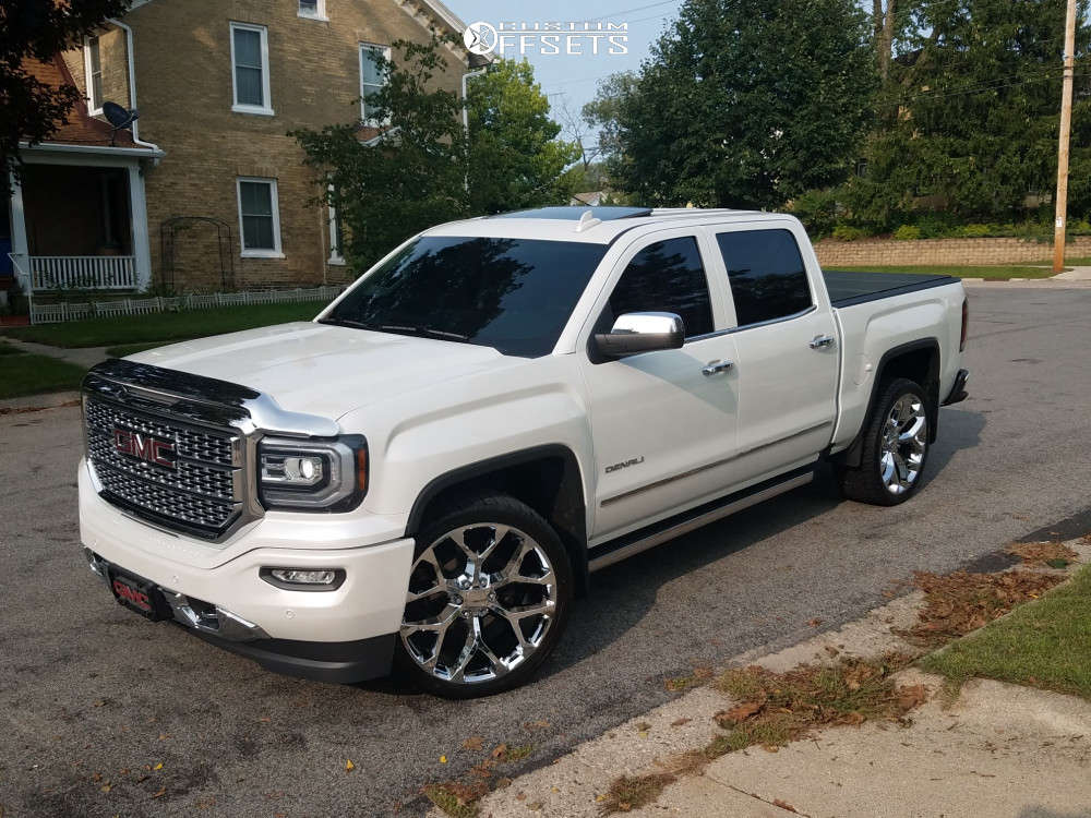 2018 GMC Sierra 1500 with 24x10 30 Factory Reproductions Fr59 and 305/35R24 Atturo Az800 and ...