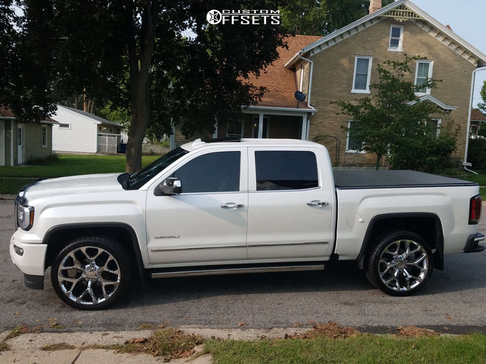 2018 GMC Sierra 1500 with 24x10 30 Factory Reproductions Fr59 and 305/35R24 Atturo Az800 and ...