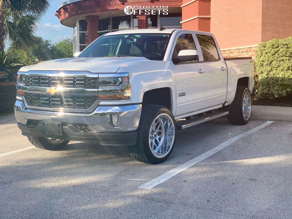 2016 Chevrolet Silverado 1500 with 22x12 -51 Fuel Forged Ff19 and 33/12.5R22 General Grabber Uhp ...