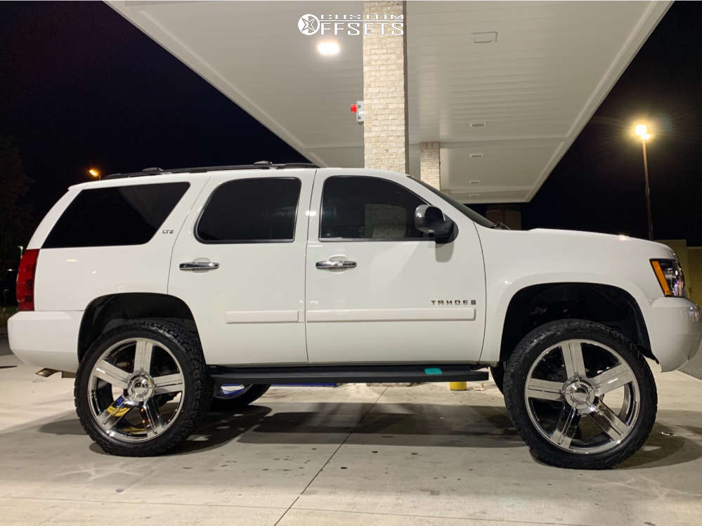 2007 Chevrolet Tahoe with 26x10 25 Eclipse Replica 258 and 37/13.5R26 Venom Power Terra Hunter X ...