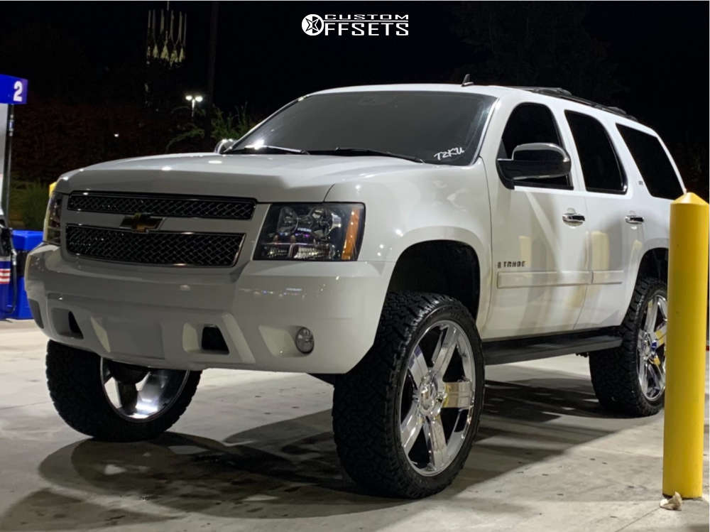 2007 Chevrolet Tahoe with 26x10 25 Eclipse Replica 258 and 37/13.5R26 Venom Power Terra Hunter X ...