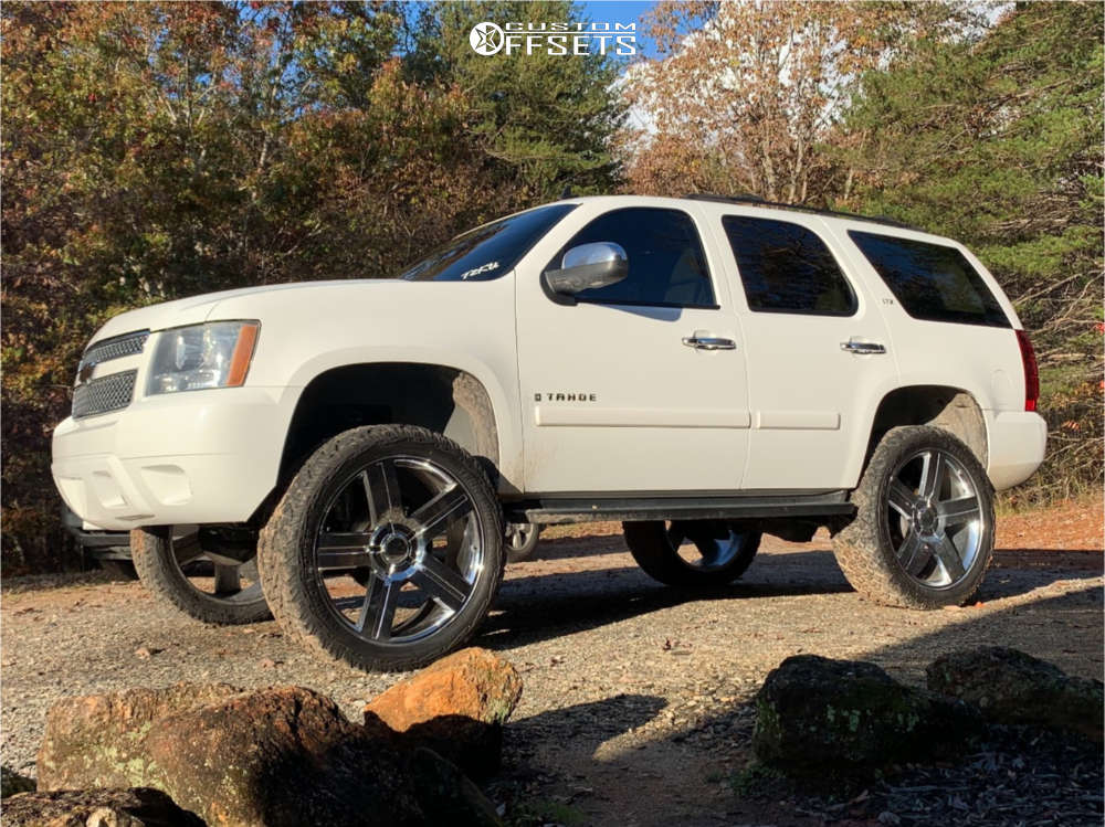 2007 Chevrolet Tahoe with 26x10 25 Eclipse Replica 258 and 37/13.5R26 Venom Power Terra Hunter X ...