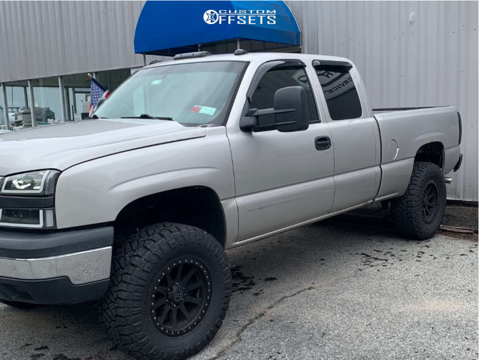 2006 Chevrolet Silverado 1500 with 18x9 -12 Black Rhino Mint and 35/12 ...