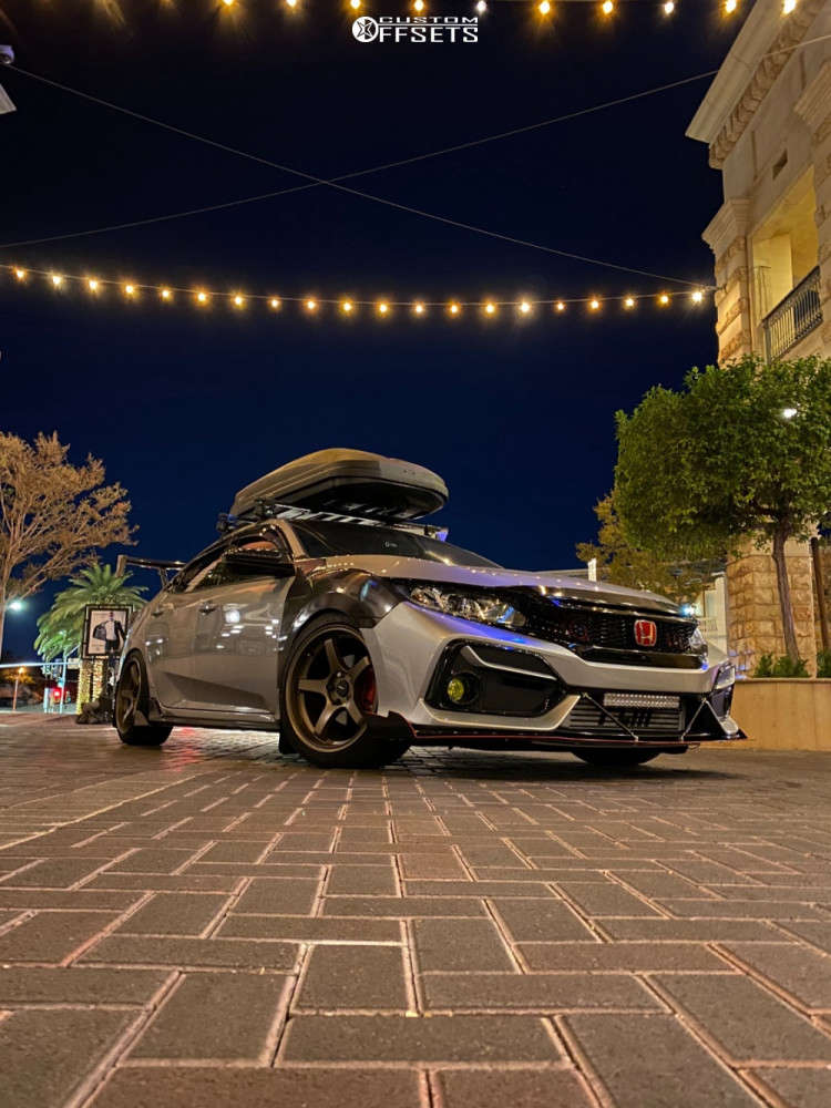 2018 Honda Civic with 18x9.5 35 AVID1 AV28 and 235/40R18 Federal SS595 ...