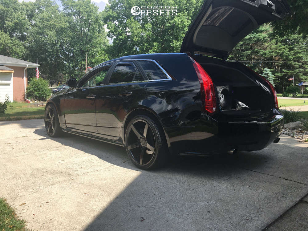 2010 Cadillac CTS with 20x8.5 35 Ruff R1 and 245/35R20 Delinte D7 ...