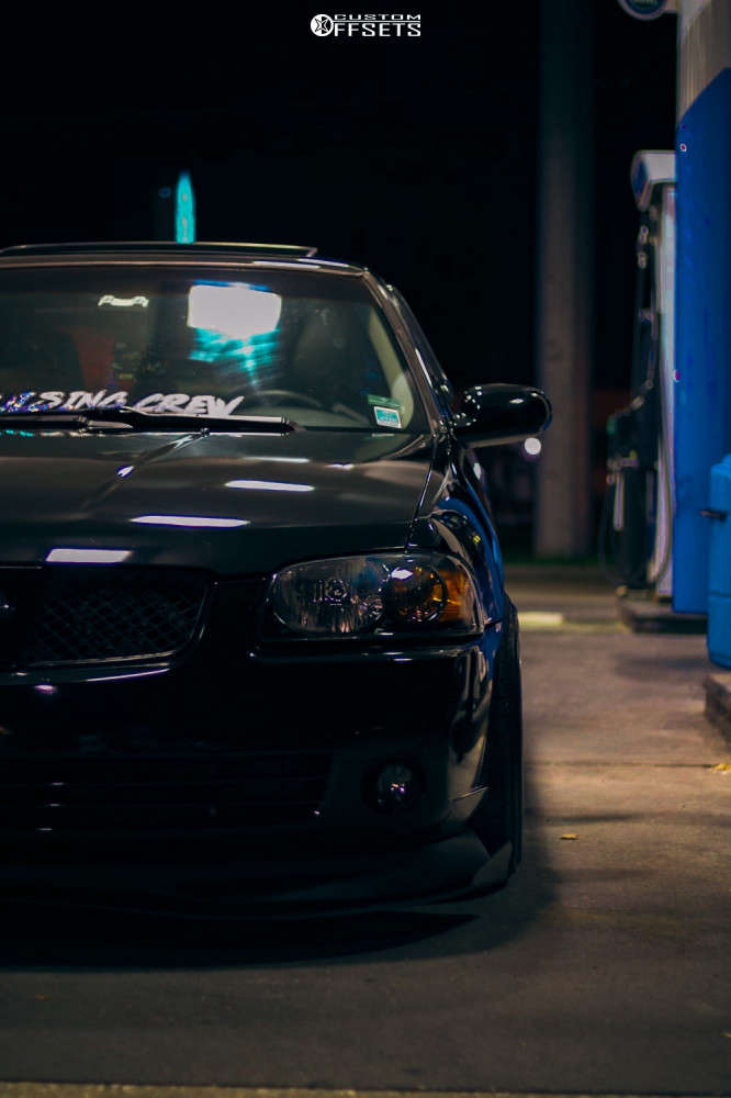 2004 Nissan Sentra with 16x9 18 Klutch Sl1 and 205/45R16 Federal SS595 ...