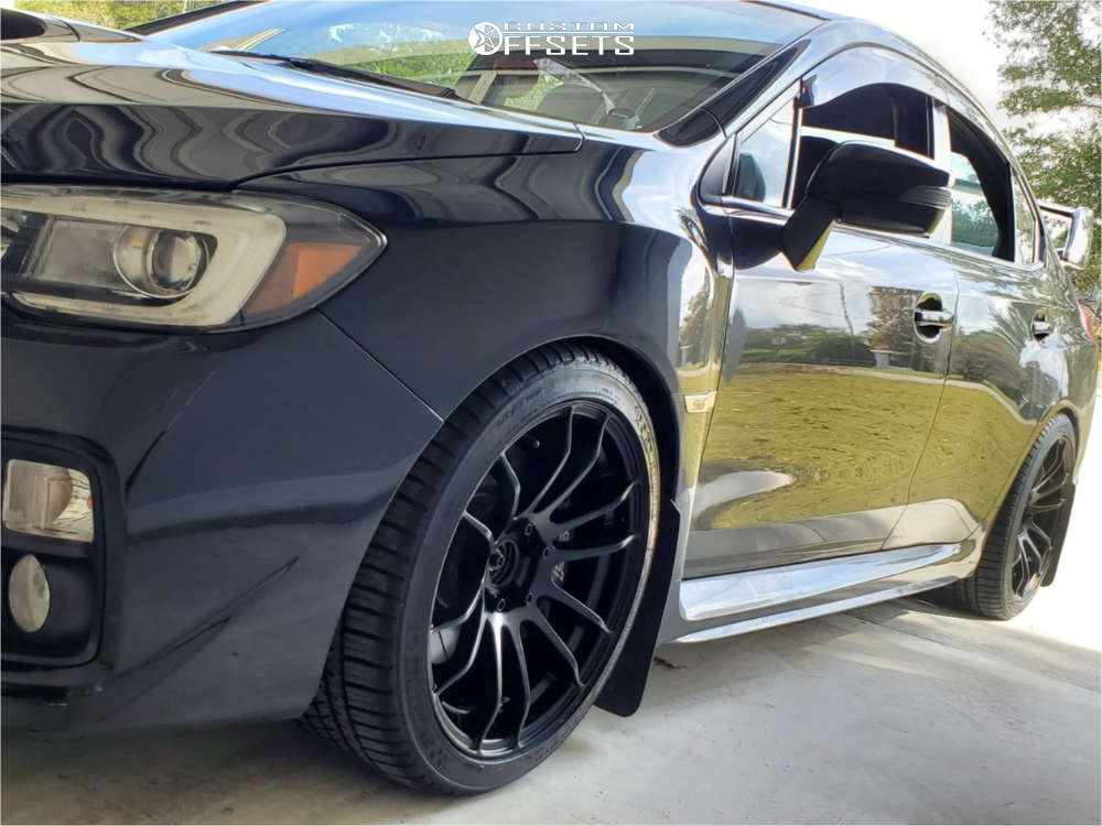 2015 Subaru WRX STI with 18x9.5 38 MST Mt33 and 265/35R18 Michelin ...