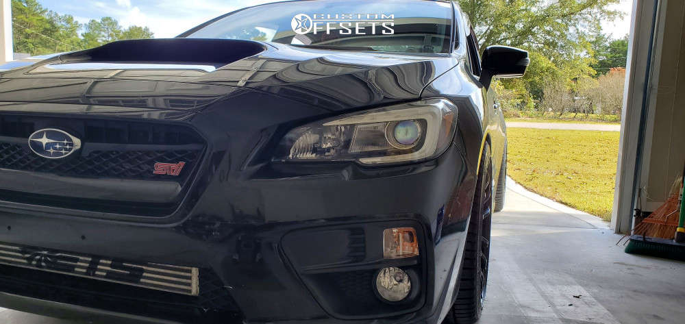 2015 Subaru WRX STI with 18x9.5 38 MST Mt33 and 265/35R18 Michelin ...