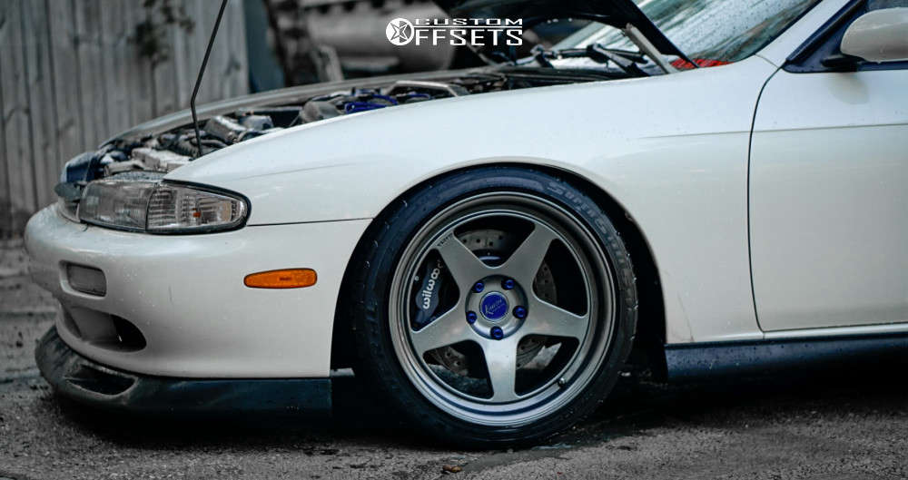 1995 Nissan 240SX with 18x9.5 22 Kansei Knp and 235/45R18 Federal SS595 ...