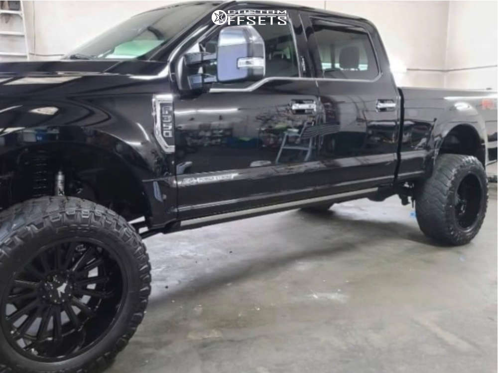 2017 Ford F-350 Super Duty with 22x12 -43 V-Rock Anvil and 37/13.5R22 ...