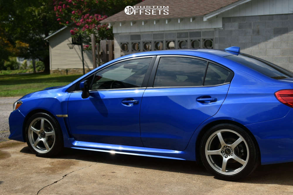 2016 Subaru WRX with 18x8 46 Prodrive Gc-05f and 245/40R18 Michelin ...