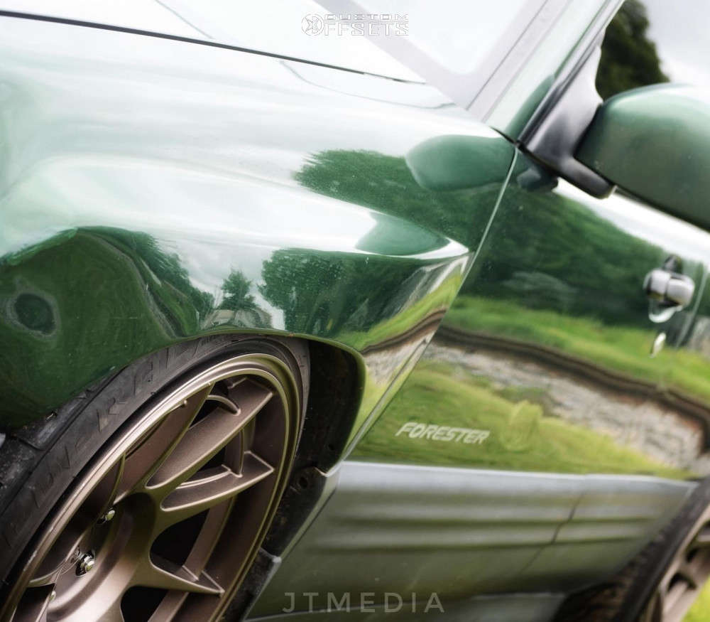 2002 Subaru Forester with 18x9.5 22 ESR Sr13 and 225/40R18 Federal ...