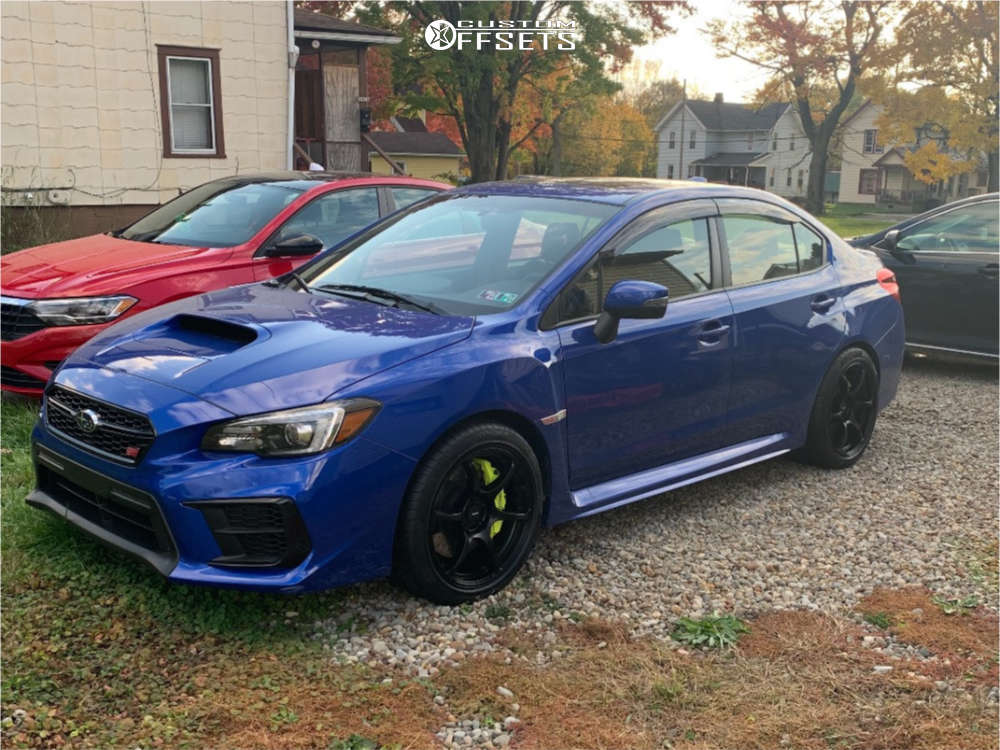 2020 Subaru WRX STI with 18x9.5 38 AVID1 AV26 and 255/40R18 Vercelli ...