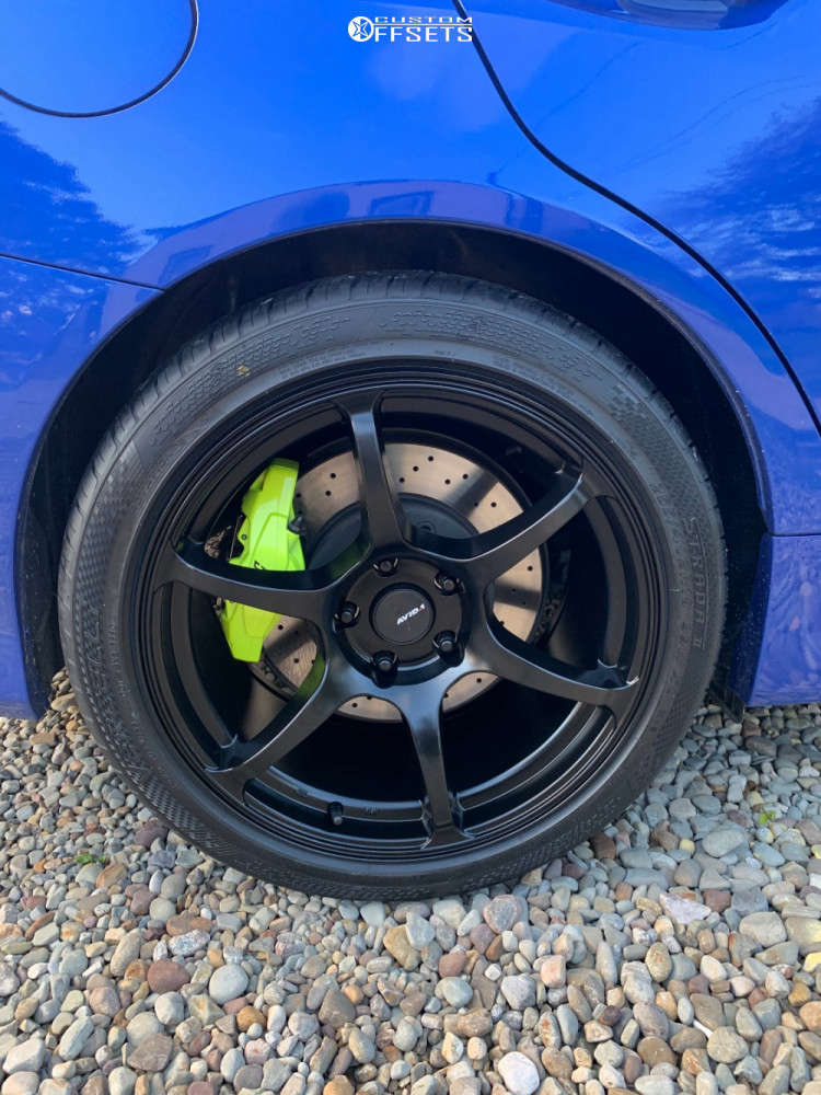 2020 Subaru WRX STI with 18x9.5 38 AVID1 AV26 and 255/40R18 Vercelli Strada Ii and Stock ...