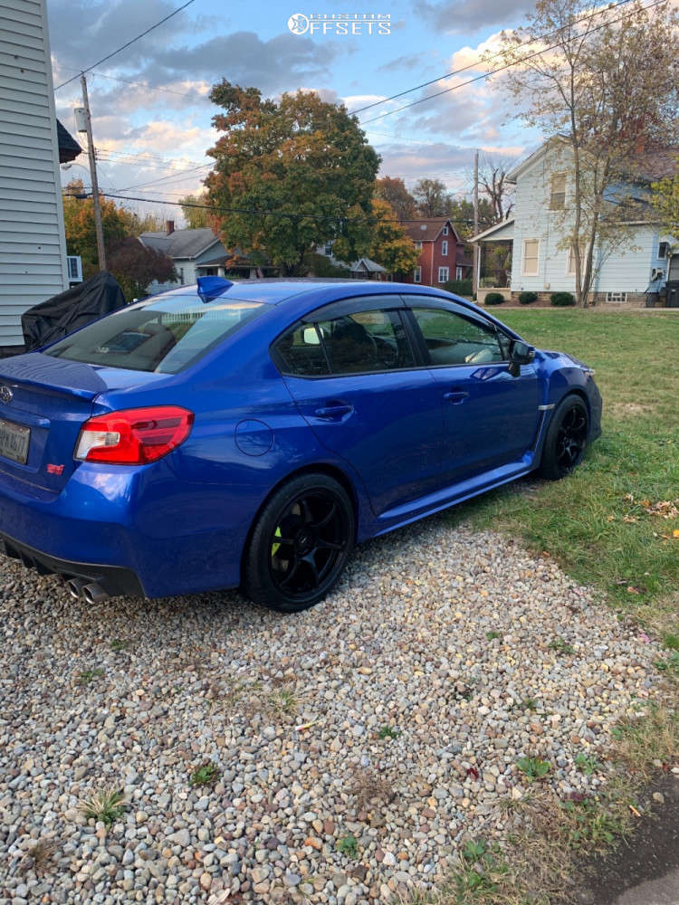 2020 Subaru WRX STI with 18x9.5 38 AVID1 AV26 and 255/40R18 Vercelli Strada Ii and Stock ...