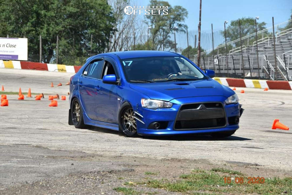 2010 Mitsubishi Lancer Wheel Offset Tucked Stock | 1324331 | Custom Offsets