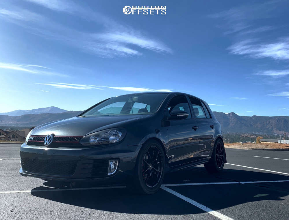 2014 Volkswagen GTI with 18x8 45 Advanti Racing Hybris and 245/45R18 ...