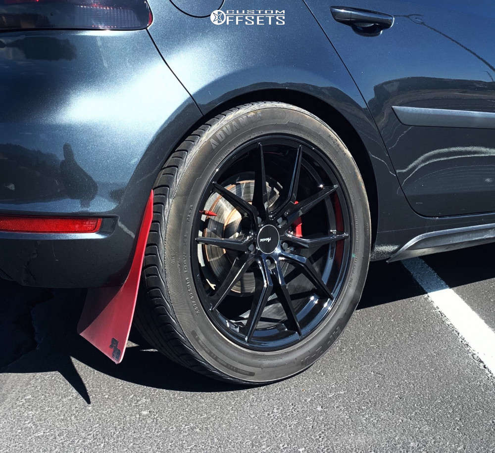 2014 Volkswagen GTI with 18x8 45 Advanti Racing Hybris and 245/45R18 ...