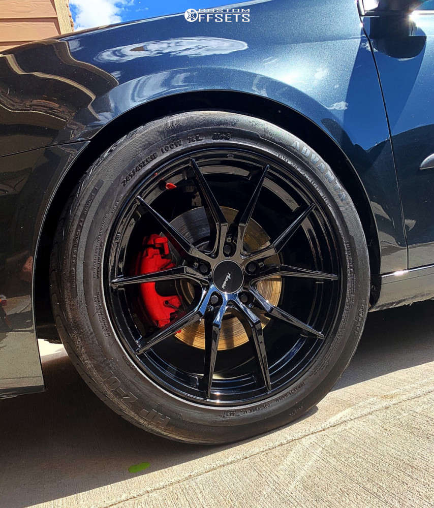 2014 Volkswagen GTI with 18x8 45 Advanti Racing Hybris and 245/45R18 ...