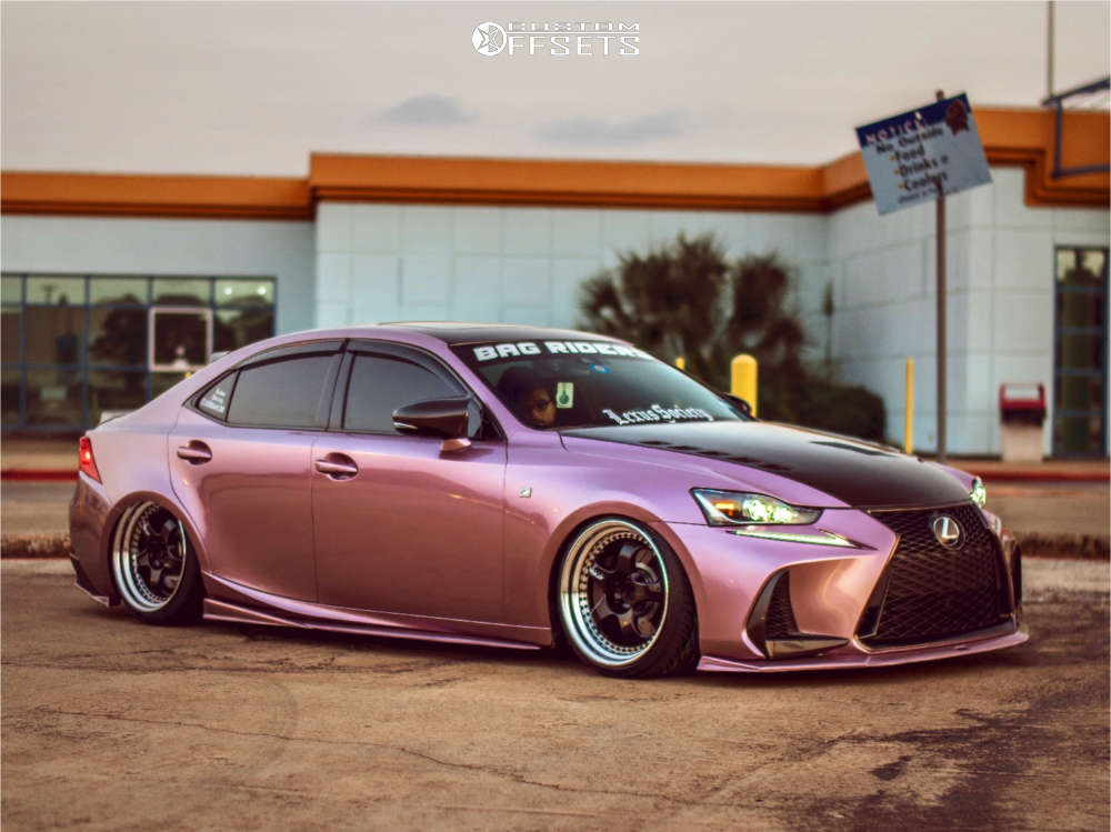 2017 Lexus IS350 with 19x9.5 24 Work Meister S1 3p and 225/35R19 ...