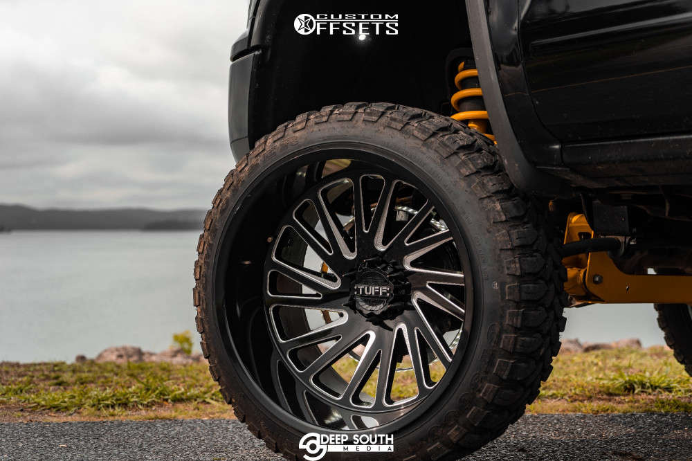 2016 GMC Sierra 1500 with 24x14 -71 Tuff T2a and 35/12.5R24 Comforser ...