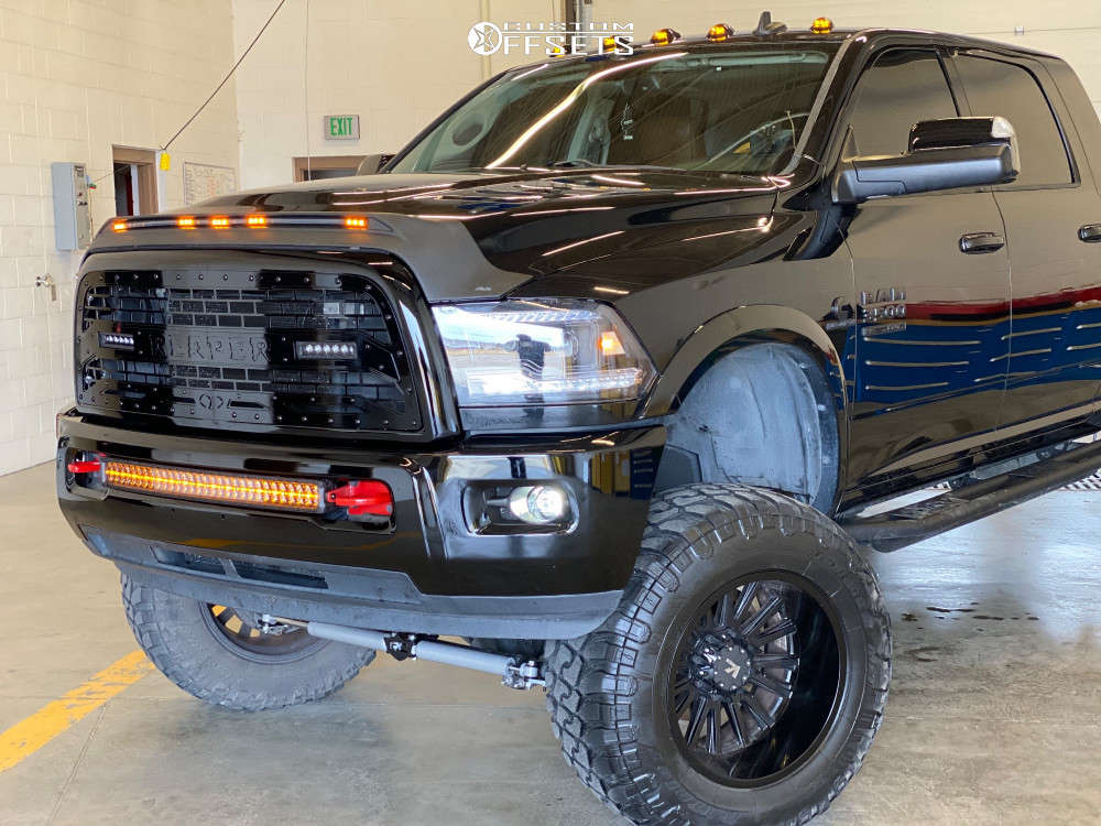 2013 Ram 3500 with 20x12 -44 V-Rock Anvil and 37/13.5R20 AMP Mud ...