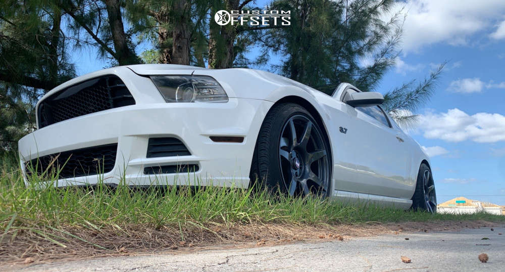 2013 Ford Mustang with 19x10 30 SVE R350 and 265/40R19 Michelin Pilot ...