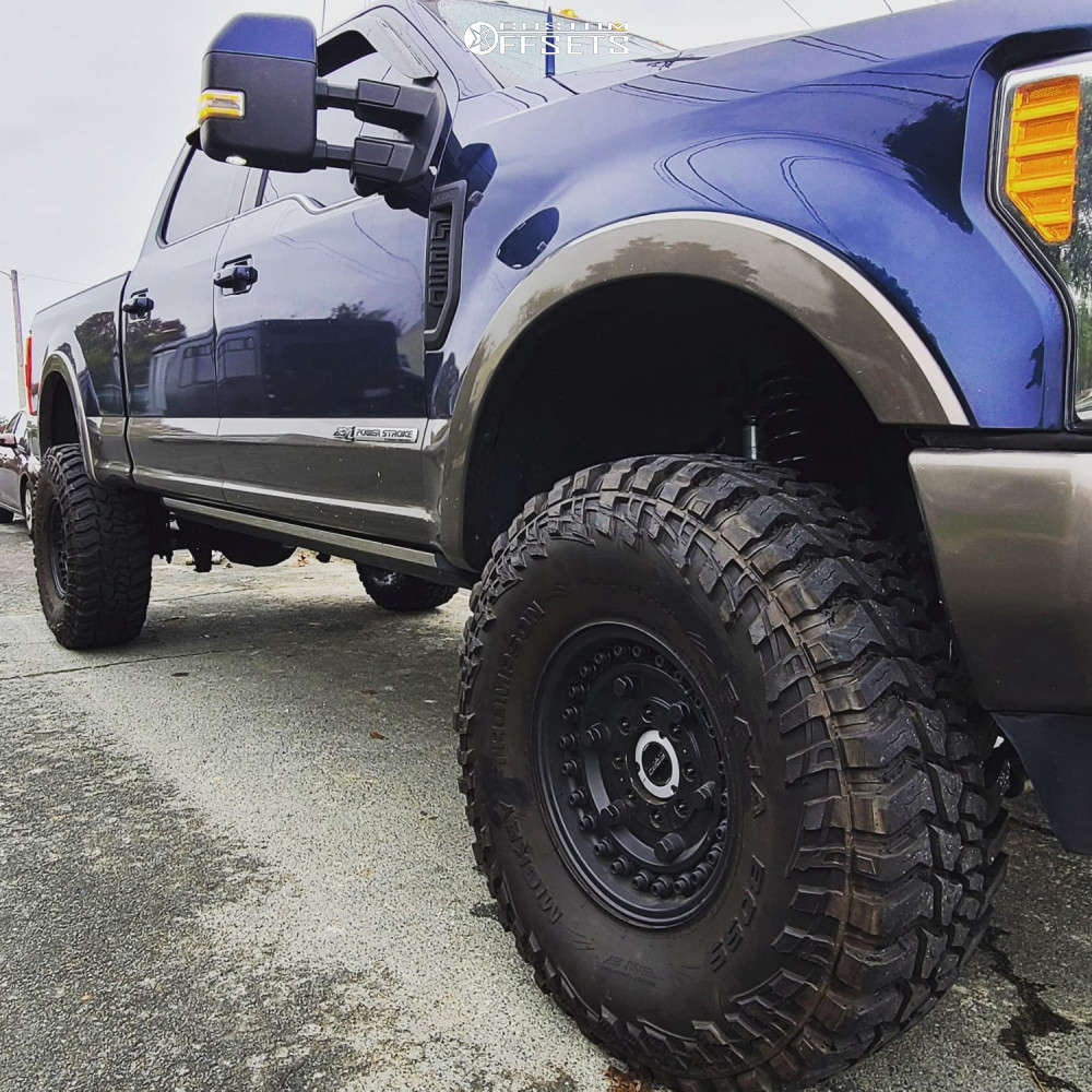2018 Ford F-250 Super Duty with 17x9.5 -18 Black Rhino Armory and 40/13.5R17 Mickey Thompson ...