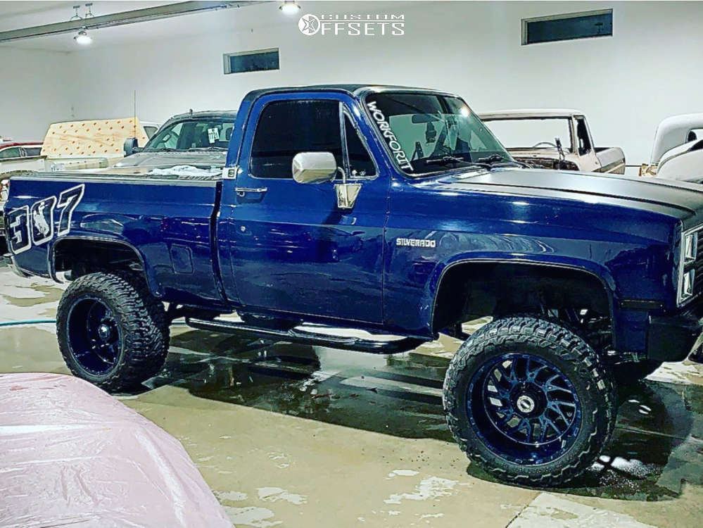 1984 Chevrolet K10 Pickup with 20x12 -44 TIS 544MB and 33/14.5R20 Fury ...