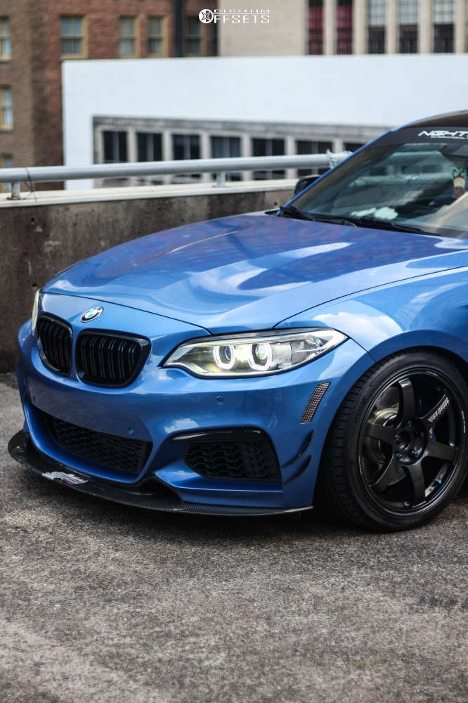 2015 BMW M235i with 18x8.5 36 Rays Engineering Te37 and 225/40R18 ...