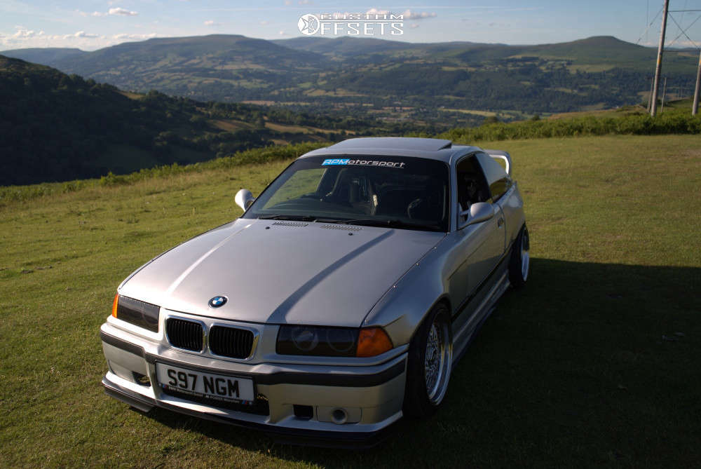 1998 BMW 328i with 17x8.5 20 Japan Racing Jr9 and 215/40R17 Yokohama ...