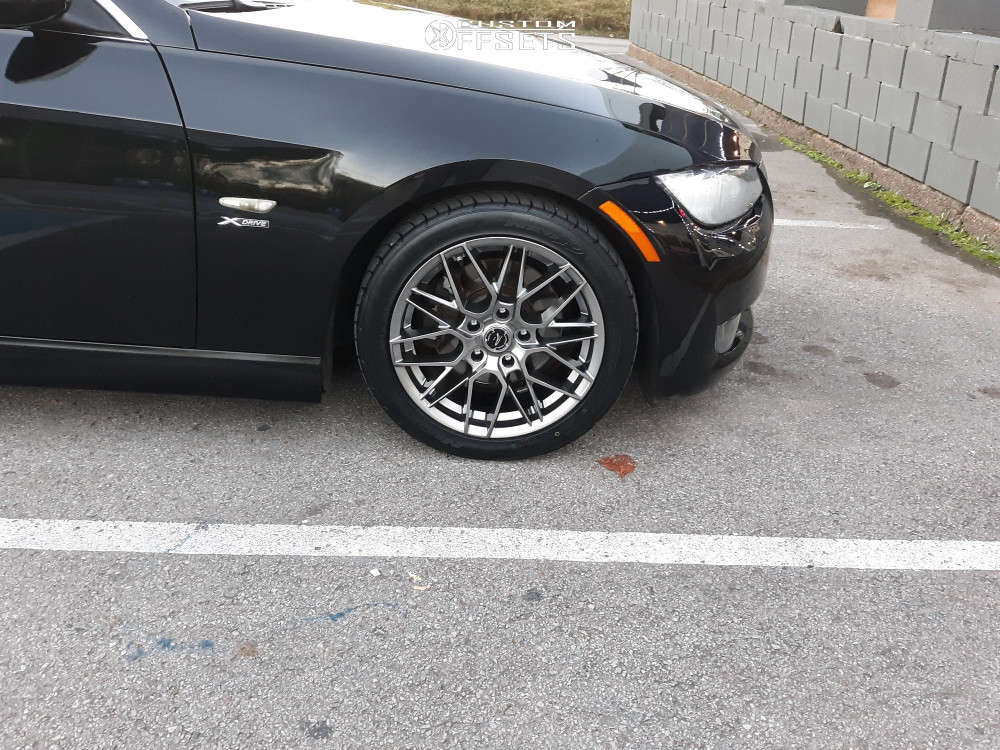 2009 BMW 328i XDrive with 17x8 35 Platinum Retribution and 225/45R17 ...