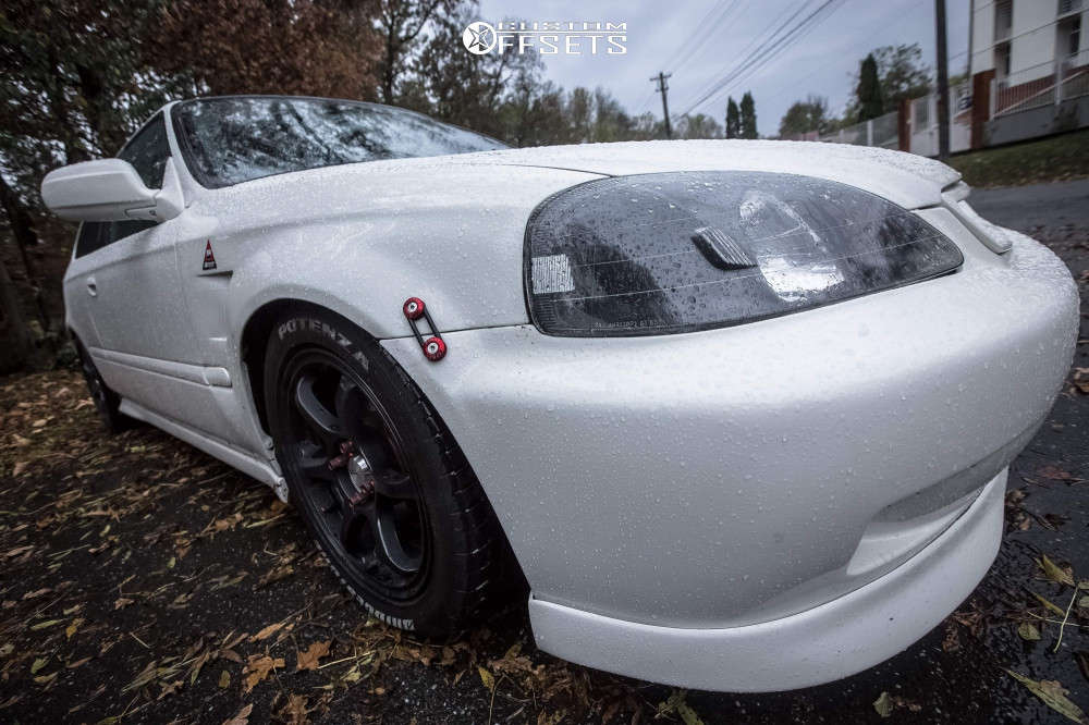 1999 Honda Civic with 15x7 38 Advan Racing RG-D2 and 195/55R15 Nankang ...