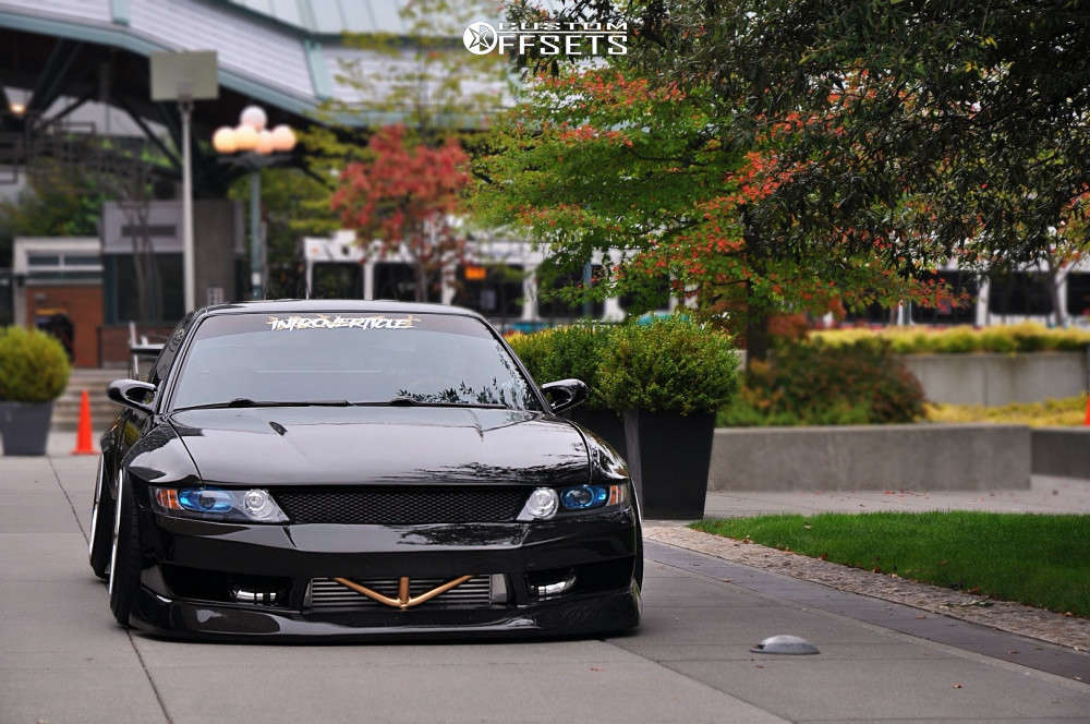 1992 Nissan 240SX with 17x11.5 -6 Blitz Type 03 and 255/40R17 Achilles ...