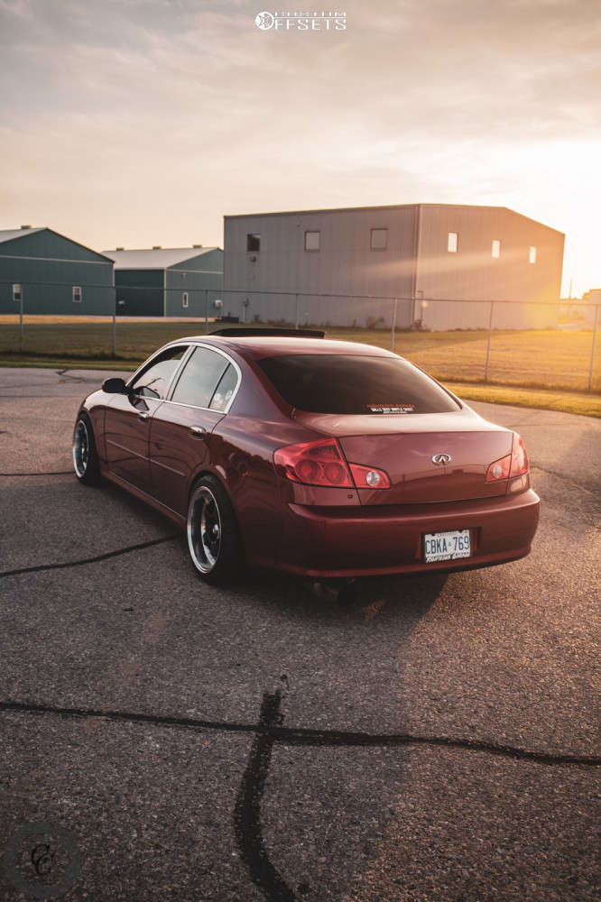 2006 INFINITI G35 with 18x10 15 Konig Ssm and 265/35R18 Firestone ...