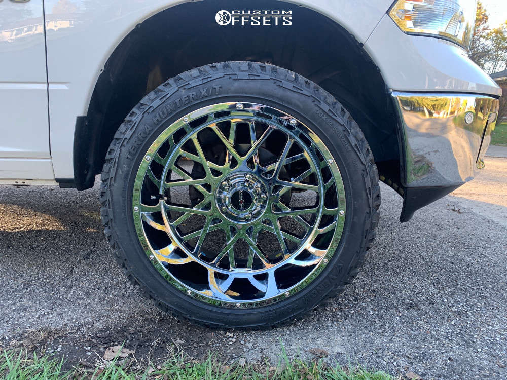 2014 Ram 1500 with 22x12 -51 Vision Rocker and 33/12.5R22 Venom Power ...