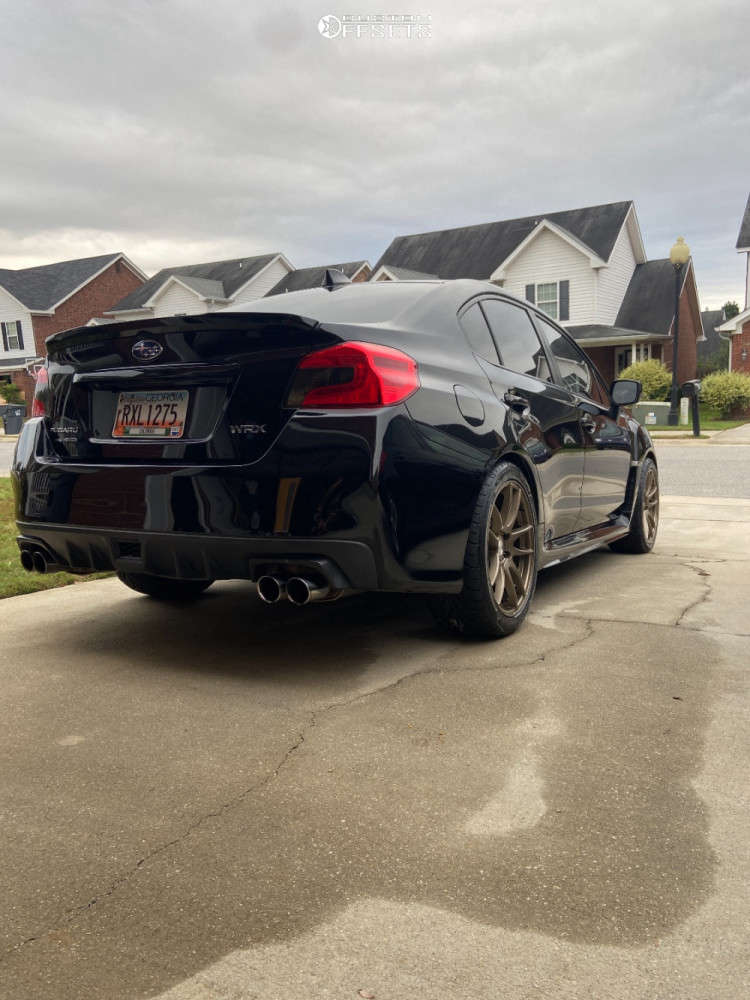 2015 Subaru WRX with 18x8.5 38 AVID1 AV32 and 245/40R18 Federal SS595 ...