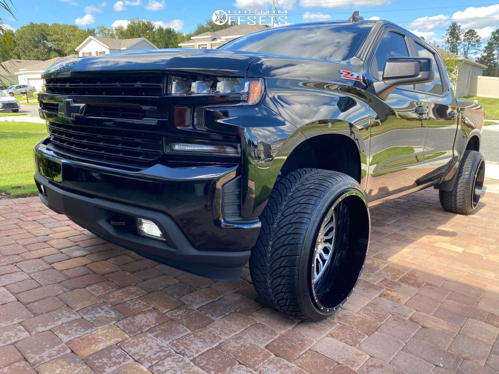 2019 Chevrolet Silverado 1500 with 24x14 -76 XF Forged Xfx-305 and 295 ...