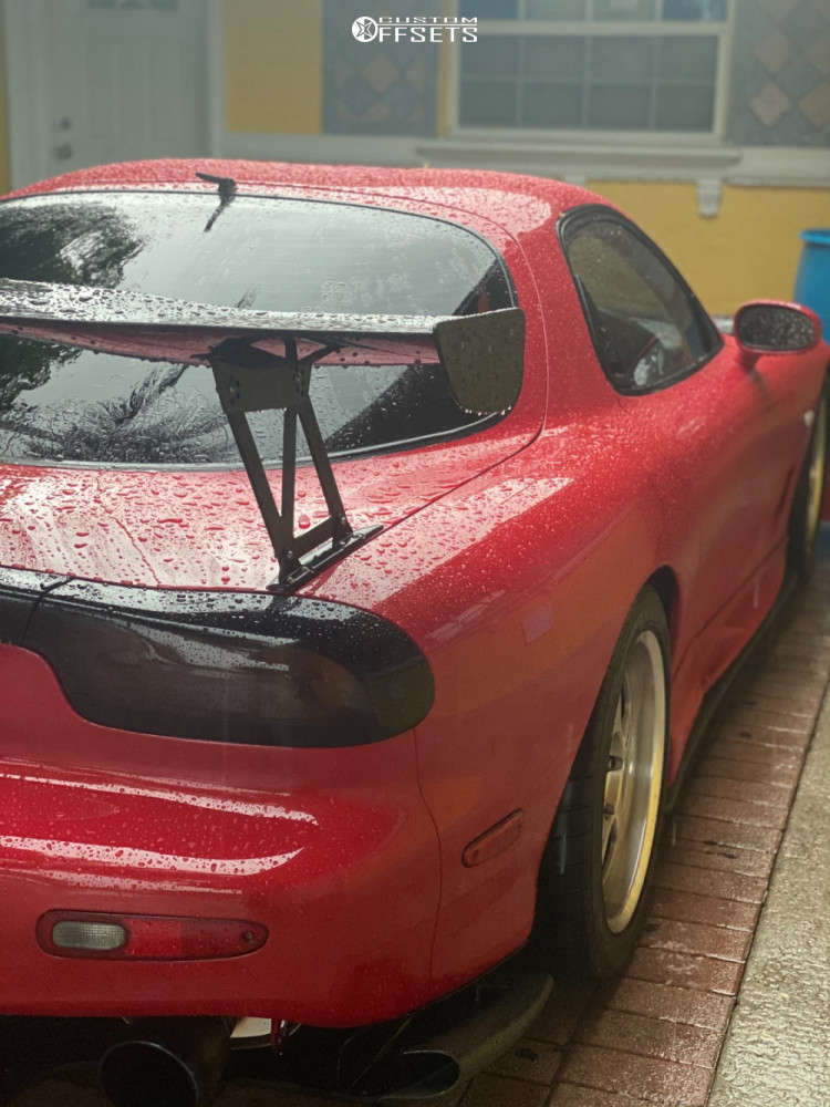 1995 Mazda RX-7 with 17x9 40 Volk Gt-p and 245/40R17 Toyo Tires Proxes R1r and Lowering Springs ...