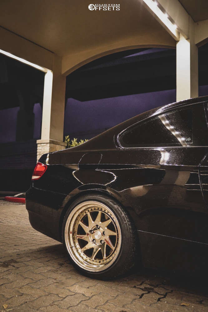 2008 BMW 328i with 18x9.5 35 ESR Sr09 and 235/35R18 Michelin Pilot ...