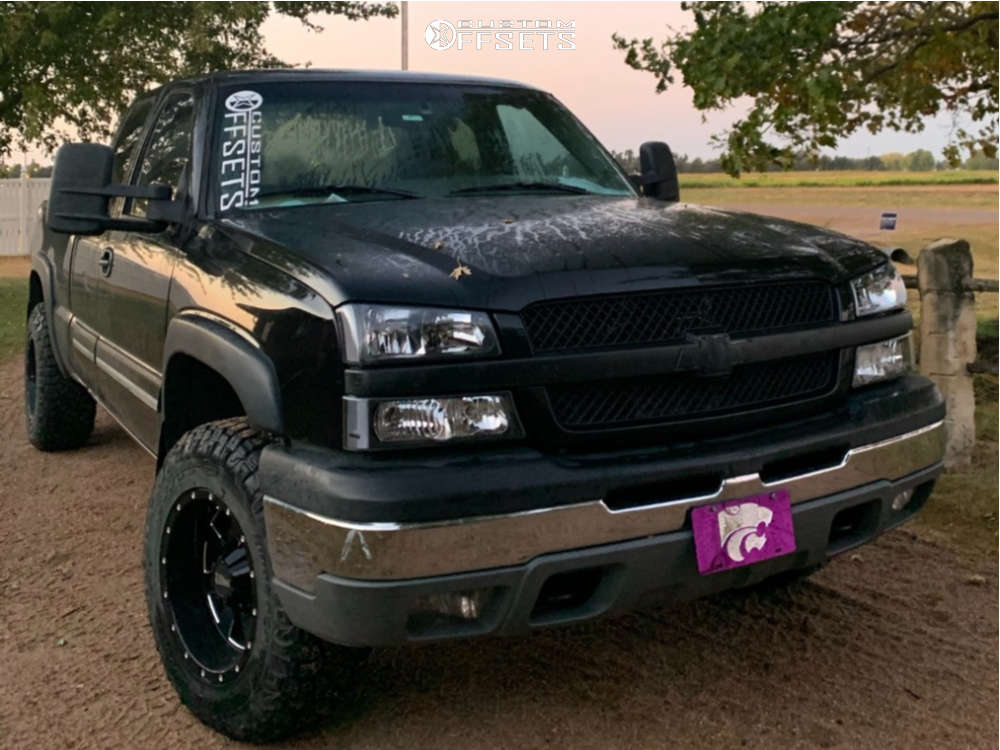 2005 Chevrolet Silverado 1500 with 17x10 -24 Moto Metal Mo962 and 31/11 ...