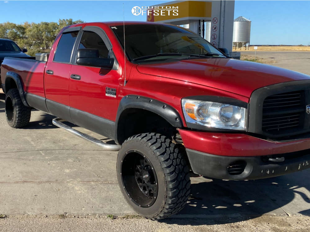 2008 Dodge Ram 3500 with 20x12 -51 Vision Rocker and 33/12.5R20 Kpatos ...