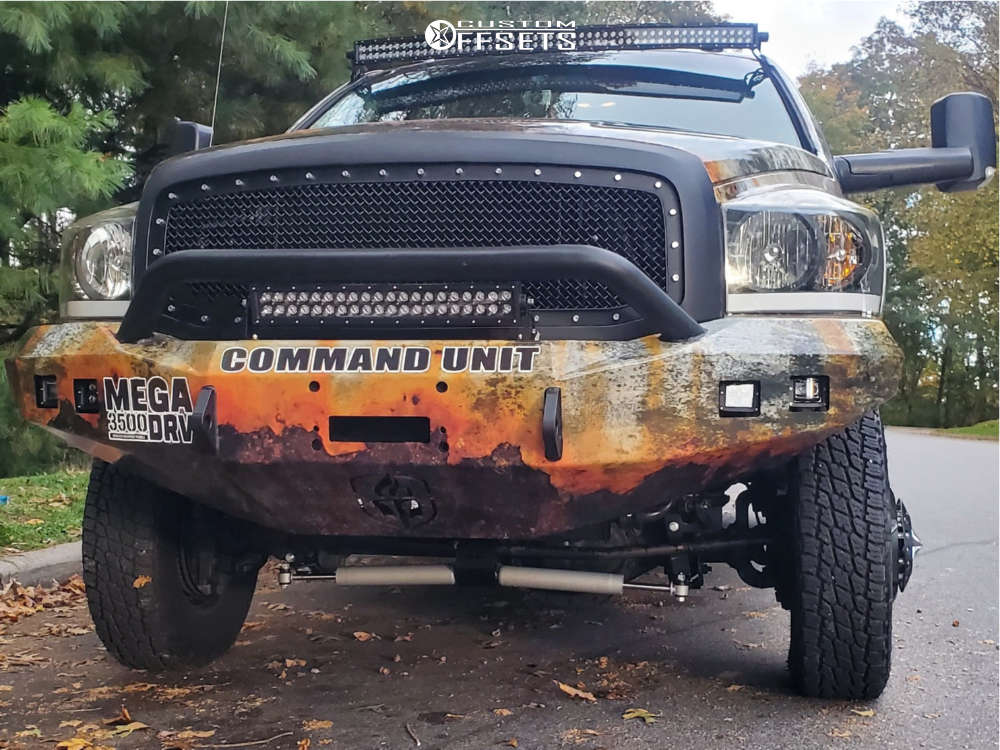 2007 Dodge Ram 3500 with 17x9 -140 XD Rockstar Dually and 33/11.5R17 ...