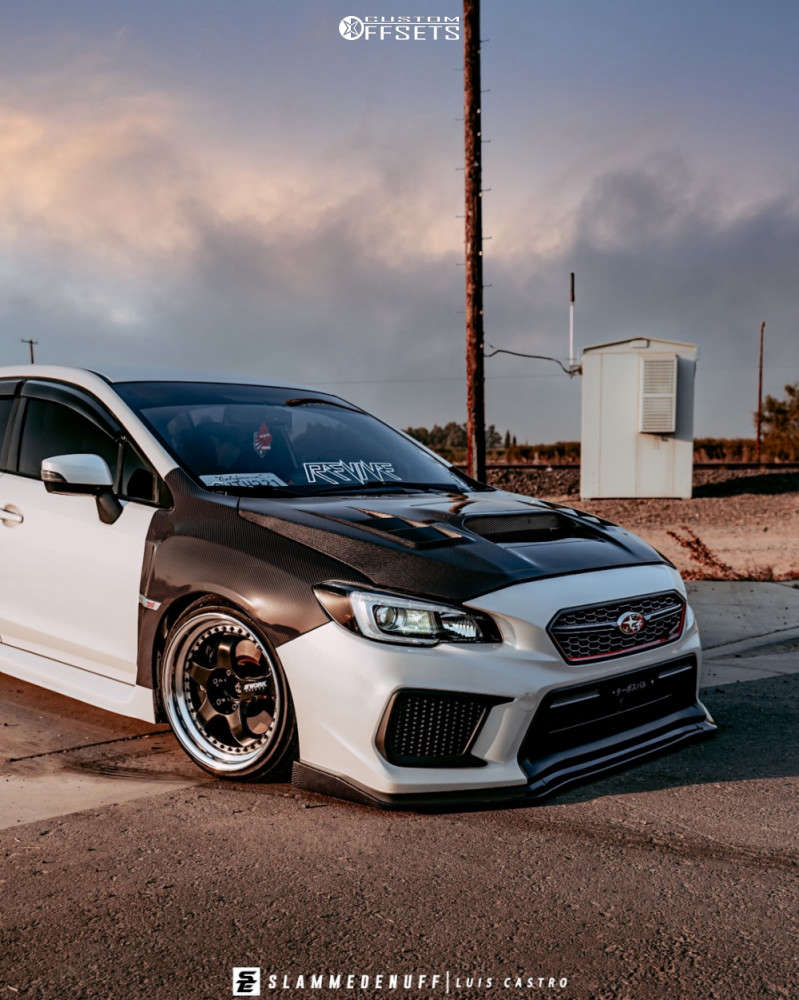 2018 Subaru WRX STI with 18x10.5 40 Work Meister S1 3p and 215/40R18 ...