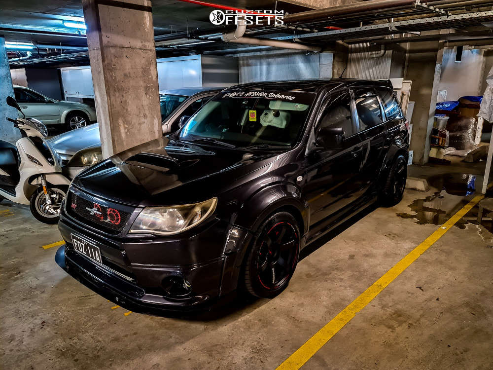 2010 Subaru Forester with 18x10.5 14 Rays Engineering Te37 and 265 ...